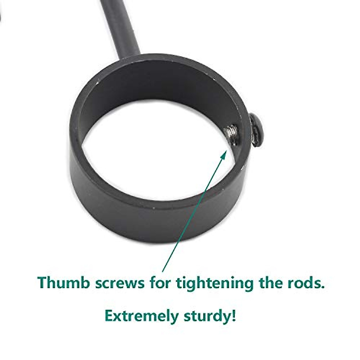 Ulifestar Stainless Steel Closet Rod Hooks, Heavy Duty Utility Hooks for Hanging Pots,Pans,Mugs,Towels,Oven Mitts,Adjustable J Typed Kitchen Hooks Fit for 32mm Rod 5 Pack Black