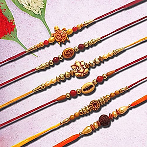 USA HOUSE Set of 6 Rakhi Thread. Raksha bandhan Gift for Your Brother Rakhi for Brother, Rakhi Bracelet, Raksha Bandhan Rakhi, Raksha Bandhan Festival (Thread Multi Colour)