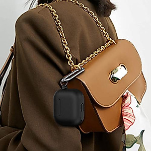 Doboli Compatible with AirPods 3 Case Cover for Airpods 3rd Generation 2021 Front LED Visible Round Shape Black