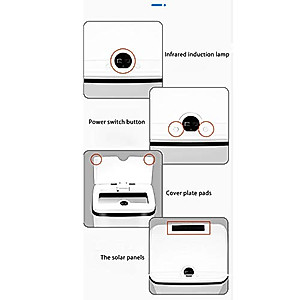 WPYYI 15L Smart Trash Can Household USB Charging Light Energy Trash Can Automatic Induction Dustbin with Lid Kitchen Bathroom Dustbin ( Color : D )