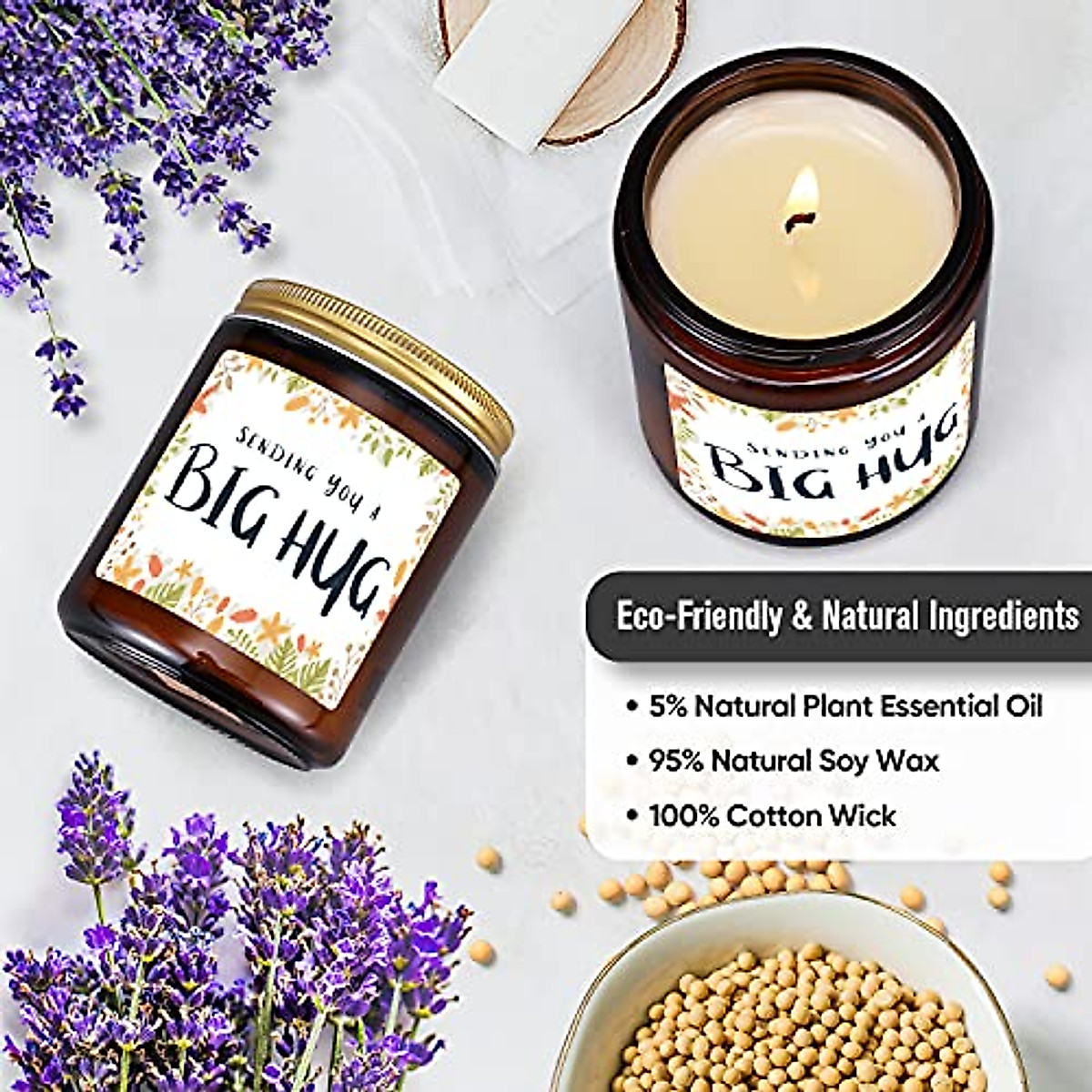 UOKPT Lavender Scented Candle Gifts for Women Unique Friendship Gift for Best Friend BFF Bestie Personalized Birthday Christmas Presents for Mothers Sister Men Female Coworker