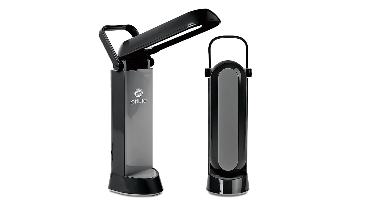 OttLite 13W Folding Desk Lamp - Natural Daylight, Portable & Adjustable