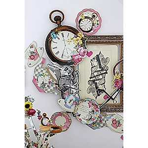 Talking Tables Truly Alice Hanging Teapot Bunting (13 Ft.) for a Tea Party, Multicolor
