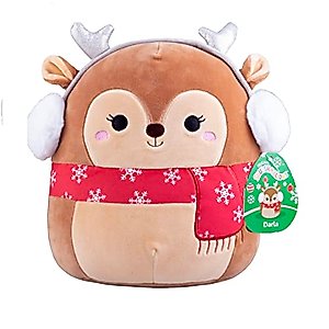 Squishmallows Original 10-Inch Darla The Fawn - Official Jazwares Winter Plush - Collectible Soft & Squishy Deer Stuffed Animal Toy - Add to Your Squad - Gift for Kids, Girls & Boys