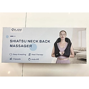 ALLJOY Shiatsu Back and Neck Massager with Heat, Electric Deep Tissue 3D Kneading Massage Pillow for Shoulder, Legs, Foot and Body, Relax Gifts for Women Men Mom Dad