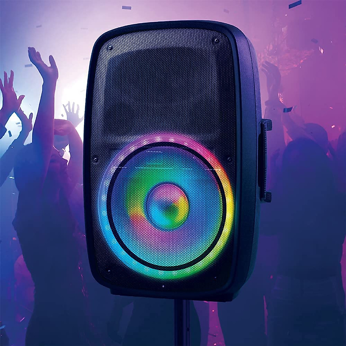 Ion Audio Total PA Glow Max - Bluetooth Speaker 500W PA System with Microphone Stand and LED Lights (Renewed)