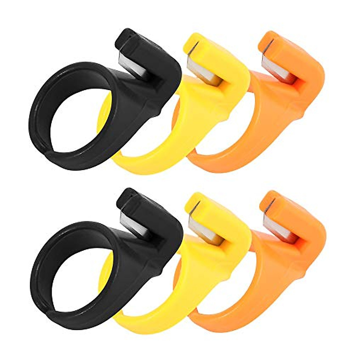 ISKYBOB Set of 9 Yarn Thread Cutter Rings Finger Blade Knife Embroidery Floss Remove Kit Plastic Cross Stitch Cutting Tools for Sewing, Knitting, Crafting