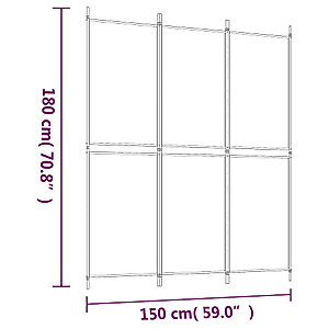 GOLINPEILO 3-Panel Room Divider, Folding Partition Privacy Screens, Freestanding Fabric Room Panel, Portable Folding Room Divider Wall for Office, Room,Restaurant, Anthracite 59.1"x70.9", -4491