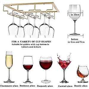 YFQHDD Wine Glass Rack Metal Goblet Holder Hanging Wine Glass Rack for Bar Kitchen Home Storage Tool