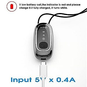 Wearable Air Purifier Necklace, Two Gears of Negative Ions, Take Fresh Air Anywhere for Travel, Airplane, Office, Home, Etc.