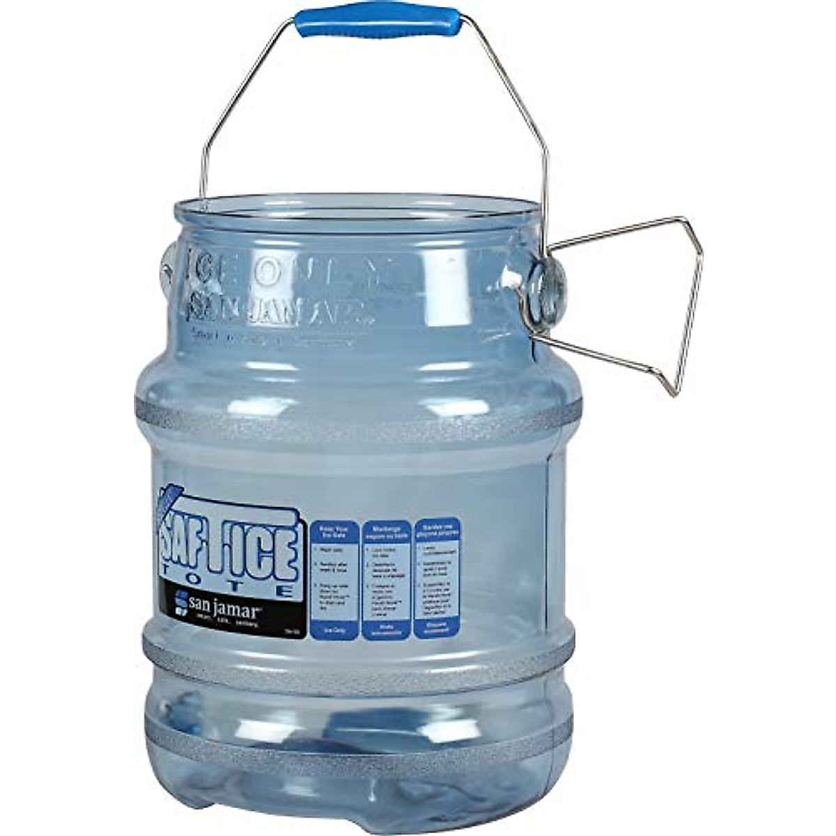 San Jamar Shorty Saf-T-Ice Commercial Ice Tote, 5 gal, (1 Pack)