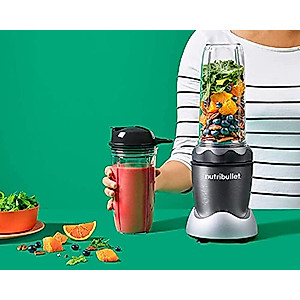 NutriBullet Pro 1000 Single Serve Blender Very Powerful 1000 Watts 7-Piece Set, Gray (Renewed)