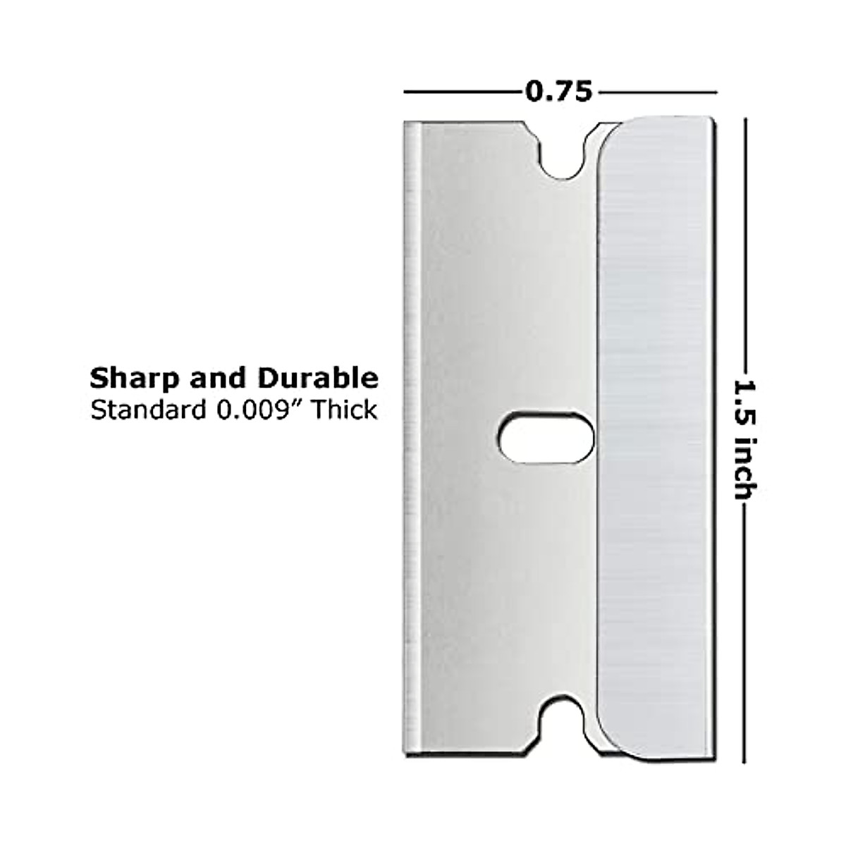 Veltec Standard #9 Single Edge Industrial Razor Blades, Box of 100, Cuts Boxes and Cords, Removes Paint, Labels and Decals (VB009)