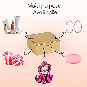 WonderPack Paper Small Shipping Boxes - Kraft Paper Cardboard Boxes for Business Supplies - Craft Gift Box 2,7х2,7x1,2 Inches 12 Pack