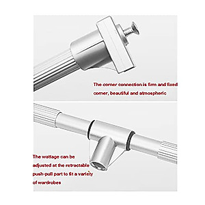 Silver Drop-Down Wardrobe Hanging Rail, Adjustable Closet Lifter Storage Shelf, Soft Reset, Space Saving, 30KG Load (Size : 870-1100mm)