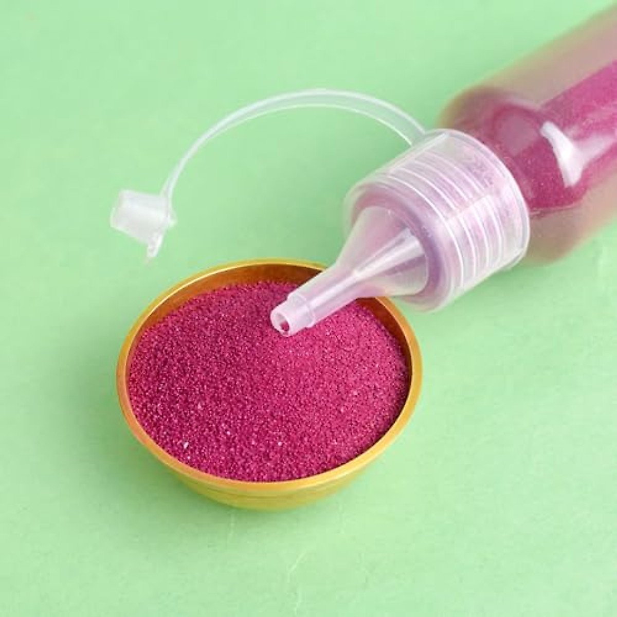 SATVIK 10 Shades of Rangoli Colors More Quantity Easy to Store Glitter Rangoli Colours Kit (No GULAL) Festival/Festive Multi Colors Powder Art Crafts Painting, Diwali Housewarming Return Gifts Items