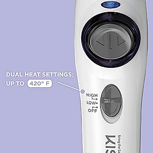 Kiss Products Instawave Automatic Ceramic Curling Iron 1” KACI01, Black; White