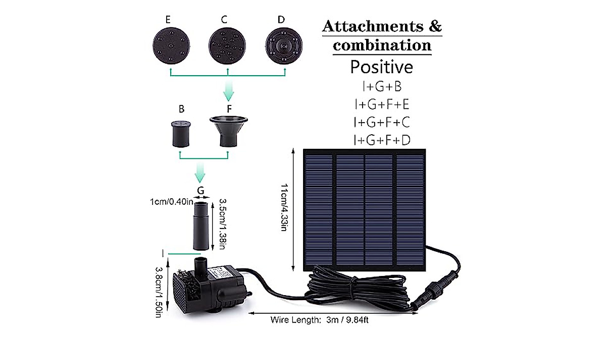 Solar Fountain Pump - Eco-Friendly & Versatile for Gardens
