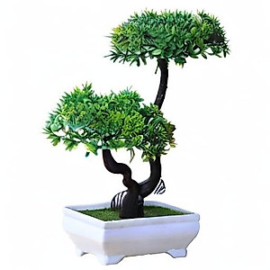1pc Bonsai Plant Artificial Bonsai Tree Pine Plastic for Home Office Windowsill Garden Decoration