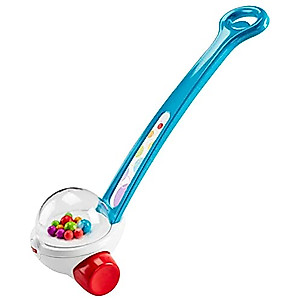 Fisher-Price Corn Popper Baby to Toddler Push Toy with Ball-Popping Action for Ages 1+ Years, 2-Piece Assembly, Blue
