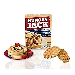 Hungry Jack Complete Belgian Waffle Mix (Pack of 3) with By The Cup Butter Spreader