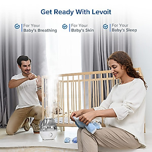 LEVOIT Humidifiers for Bedroom Large Room Home, (6L) & Humidifiers for Bedroom Large Room (2.4L Water Tank), Cool Mist for Home Whole House