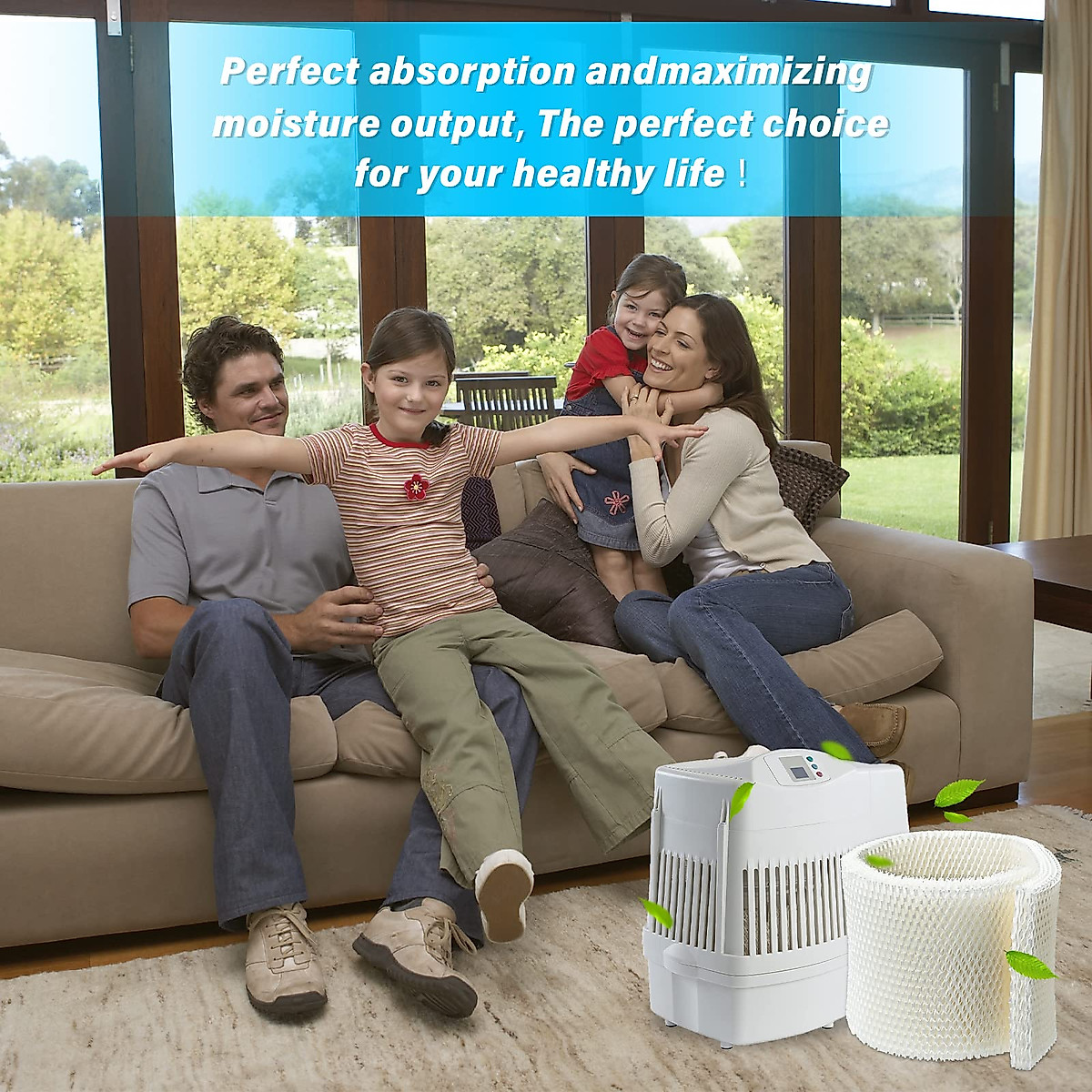 MAF1 Humidifier Wicking Filters for AIRCARE/MoistAIR/Kenmore/Essick Air, Fits Air-Care Emerson Moistair Humidifier Replacement Wicks MA1200 MA1201 MA0950 MA09500,14906 32-14906 42-14906 EF1-2 Pack