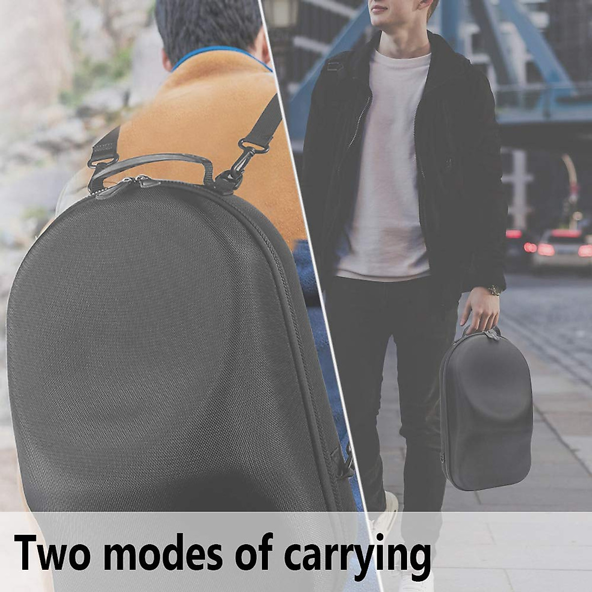 Esimen Fashion Hard Case for Oculus Rift S PC-Powered VR Gaming Headset and Controllers Accessories Travel Bag (Black)