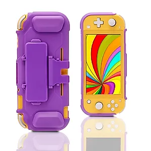 TPU Case for Nintendo Switch lite, Protective Case for Nintendo Switch lite with Game Card Storage and Kickstand - Turquoise