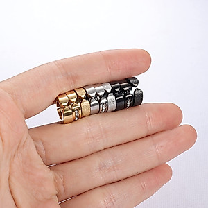 FIBO STEEL 9 Pairs Non-Piercing Earrings Stainless Steel Clip On Hoop Earrings For Men Women Paved CZ Ear Clip