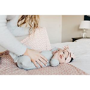 Large Premium Knit Baby Swaddle Receiving Blanket "Star" by Copper Pearl