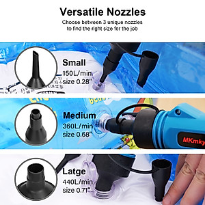 Cordless Blower,3- in-1 Portable Mini Air Blower 21v Lithium Battery,Small Dust Cleaner for Inflatable,Fans,Lily Windows,Keyboards,Cars by MKMKYEE