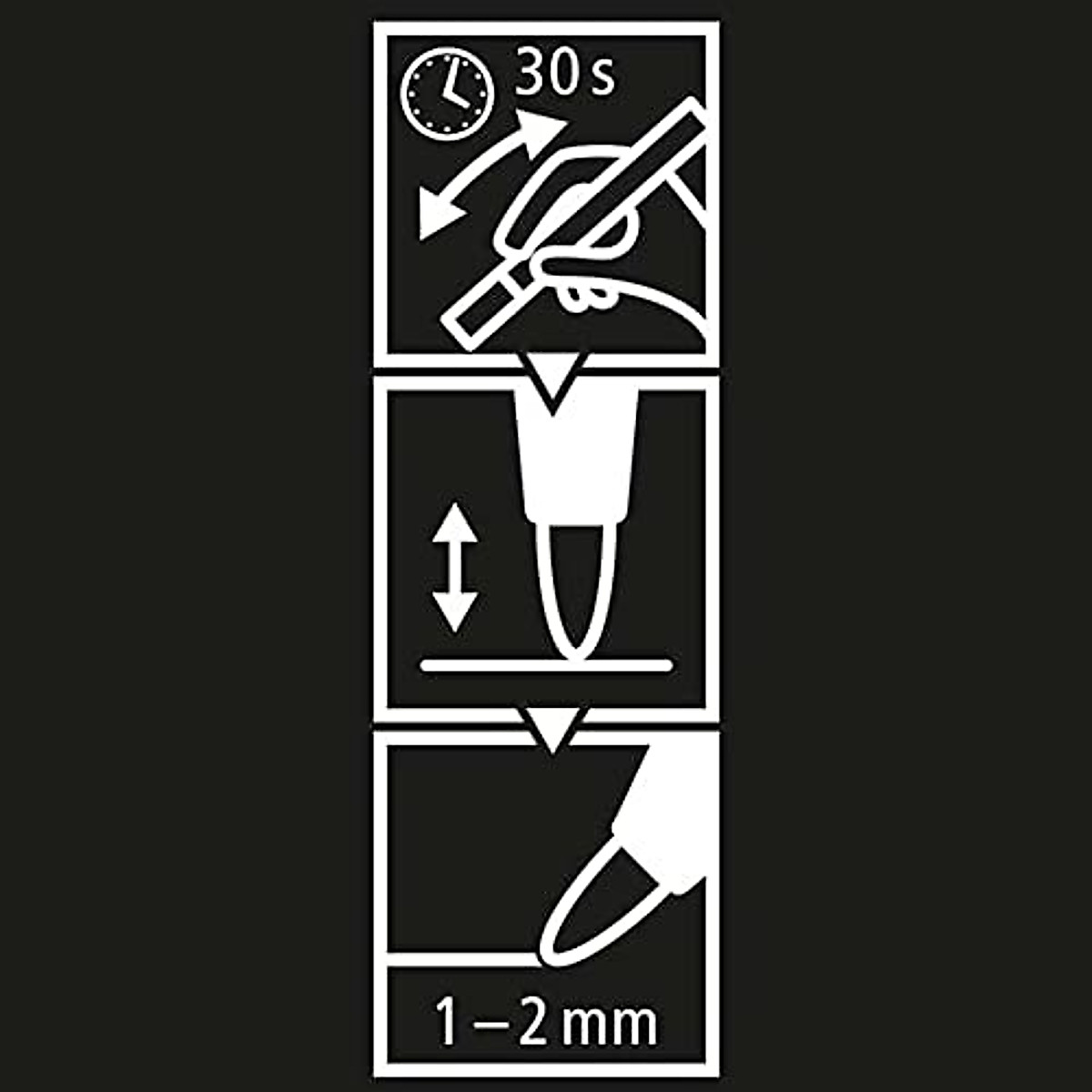 Acrylic Marker - STABILO FREE Acrylic - T100 1-2 mm Bullet Tip - Box of 5 - White