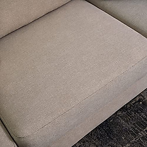 Abbyson Living Elliot Sofa - Transitional Design, Fabric, Stain Resistant, Sand