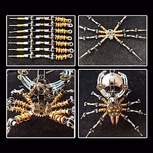 KonHaovF 3D Metal Puzzle Spider with Speaker for Adults, Assembly 3D Metal Model with Tool Kit to Build, 3D Metal Puzzle Model Building Kit Gifts for Boys Teens, Home Decor Table Ornaments