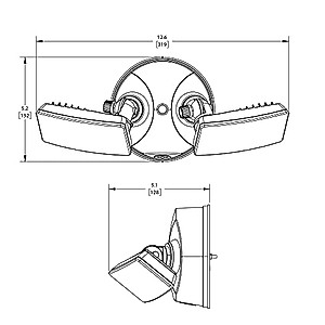 HALO Home TGS2SCS2FSBLE40AW Smart Outdoor Flood Light Selectable 3000K-5000K CCT Twin Head White
