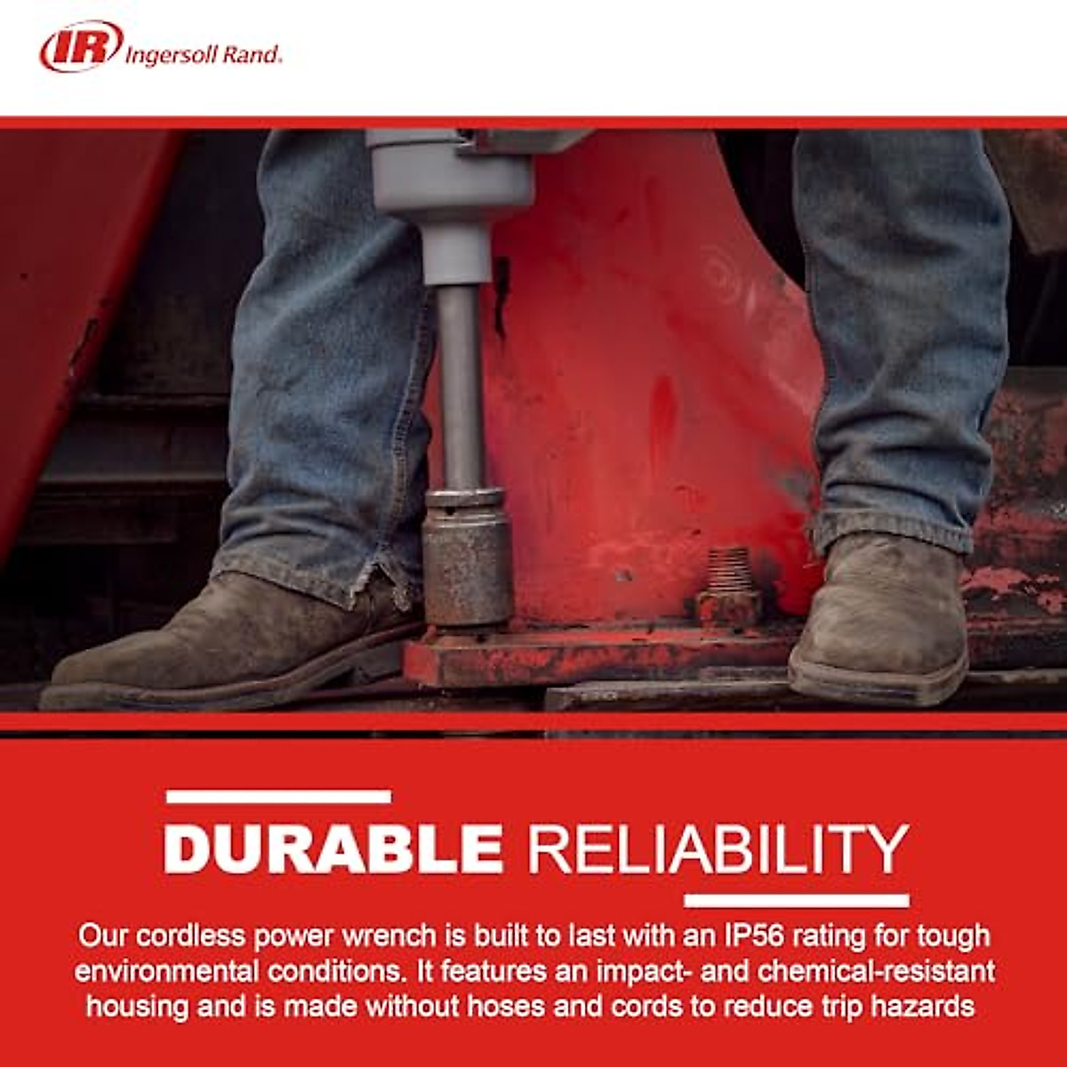 Ingersoll Rand W9691-K4E W9000 Series 20-Volt 1-Inch Cordless Impact Wrench Kit with Charger and 6-Inch Extended Anvil