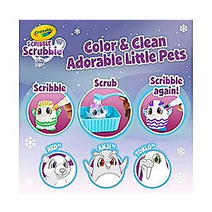 Crayola Scribble Scrubbie Pets Arctic Snow Explorer, Color & Wash Creative Toy, Gift for Kids, Age 3, 4, 5, 6