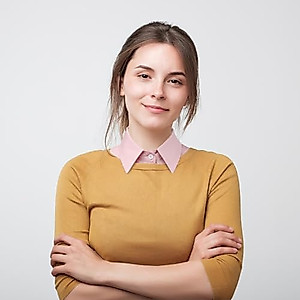 Fake Collar Detachable Dickey Collar Blouse Half Shirts Peter Pan Faux False Collar for Women & Girls Favors, White