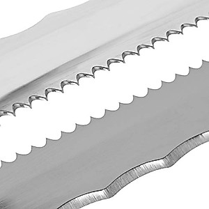 Linsen-Outdoor Stainless Steel Garden Knife with 11" Blade, Double Side Utility Sod Cutter Lawn Repair Garden Knife with Nylon Sheath