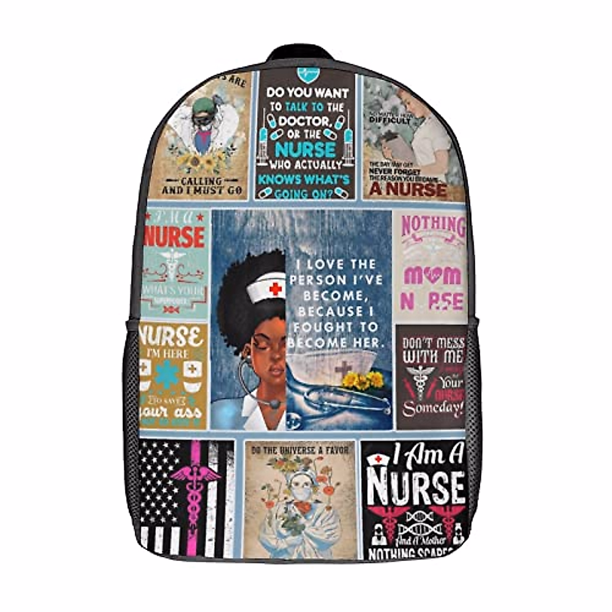 17 Inch Nurse Backpack Cool Nurse Theme Backpack Lightweight Waterproof Laptop Backpacks Casual Bags Gifts for Girls Women
