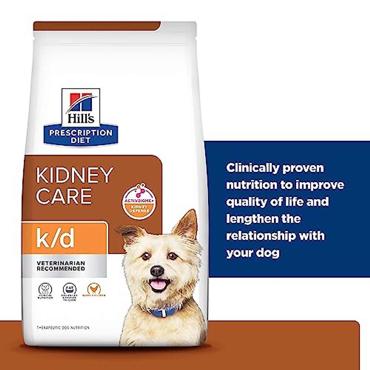 Hill's Prescription Diet k/d Kidney Care with Chicken Dry Dog Food, Veterinary Diet, 8.5 lb. Bag