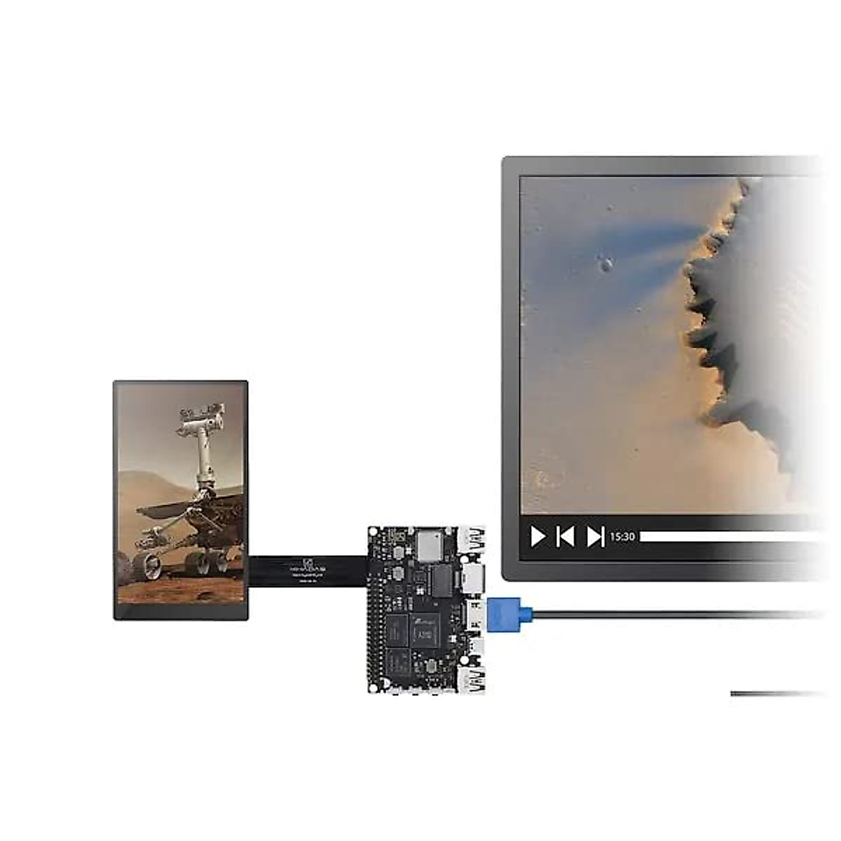 Khadas VIM3 4+32GB Amlogic A311D Single Board Computer with 5.0 Tops NPU Mini PC Desktop Run ...