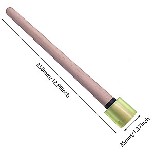 TUOREN Steel Drum Pan Mallets Sticks 13" Rubber Drumstick for Playing Tenor Steelpan, Steel Tongue Drum with Wooden Handle