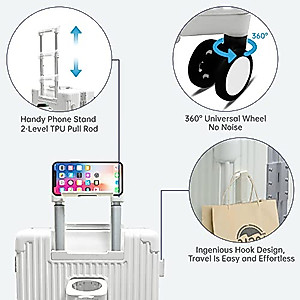 20in Hard Case Spinner Luggage with TSA Lock, USB Port, Cup Holder & Phone Holder by Sailortenx