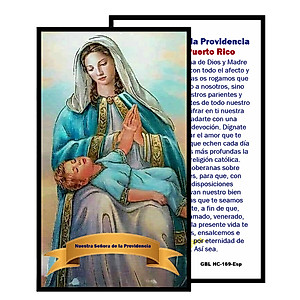 Gifts by Lulee, LLC Nuestra Sra De La Divina Providencia Patrona De Puerto Rico Tarjeta De Rezo Laminada Bendita Por Su Santidad Francisco