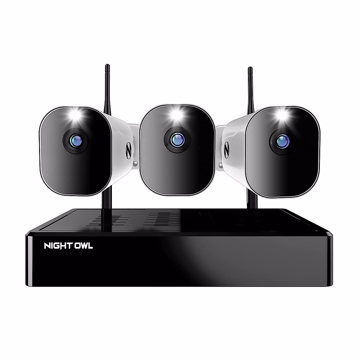 Night Owl 10 Channel Bluetooth Video Home Security Camera System with 3 Battery Powered 1080p HD Wire Free Indoor/Outdoor Cameras with 2-Way Audio and 1TB Hard Drive (Expandable up to 10 Cameras)