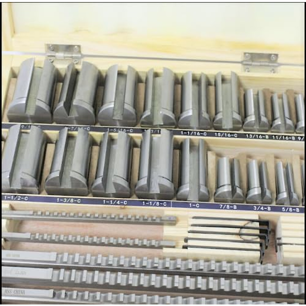 30pcs Keyway Broach Set 5pcs Broaches 1/2''-1-1/2'' + 18pcs Bushings + 7 Shims