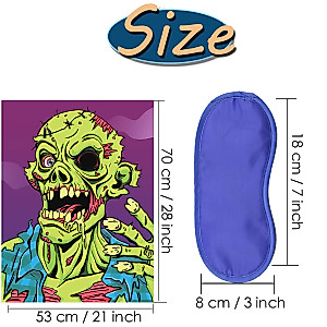 Halloween Games Pin The Eyeball on The Zombie 24 Players Halloween Party Game Halloween Birthday Games School Home Office Indoor Halloween Activity with 2 Blindfolds Halloween Zombie Themed Games