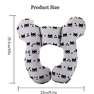 Baby Travel Pillow - Infant Head and Neck Support Pillow Baby Neck Pillow for Car Seat,Pushchair(Grey)